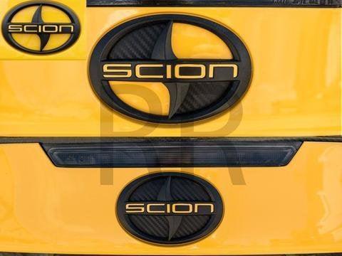 3D Carbon Rear Emblem Inlays Scion TC 2011 2012 2013 2014 2015 2016 ...
