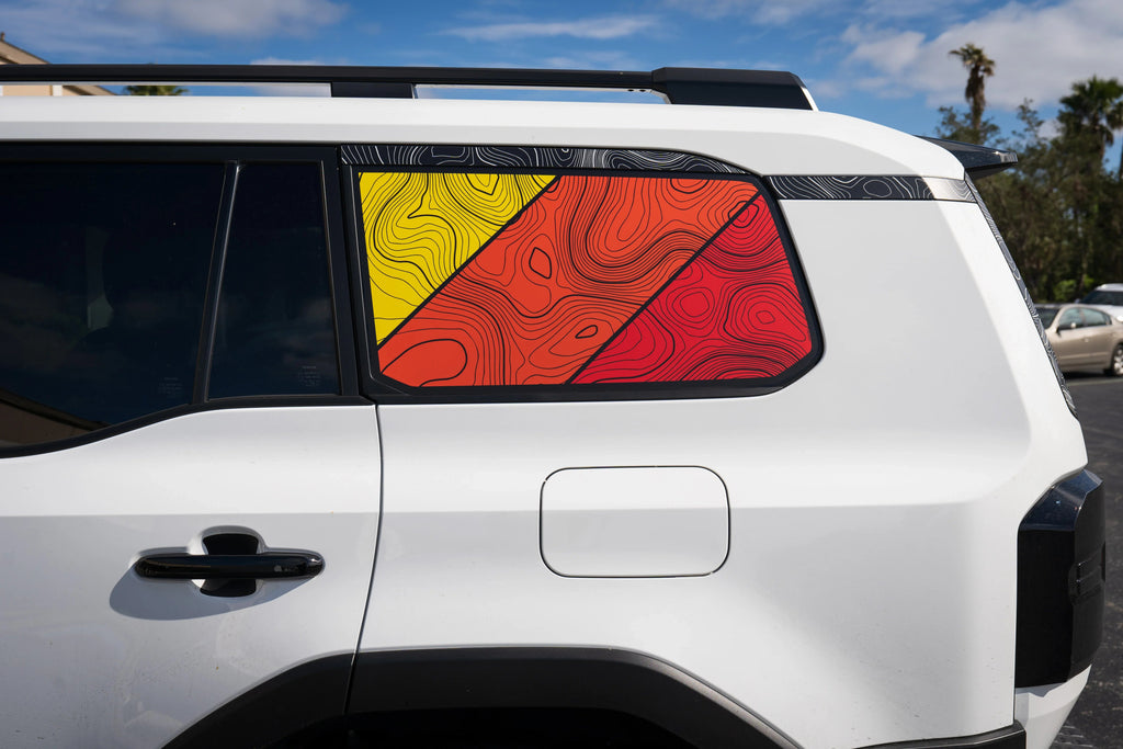 TRD Style Topographic Rear Window Overlays - 2024+ Land Cruiser ...