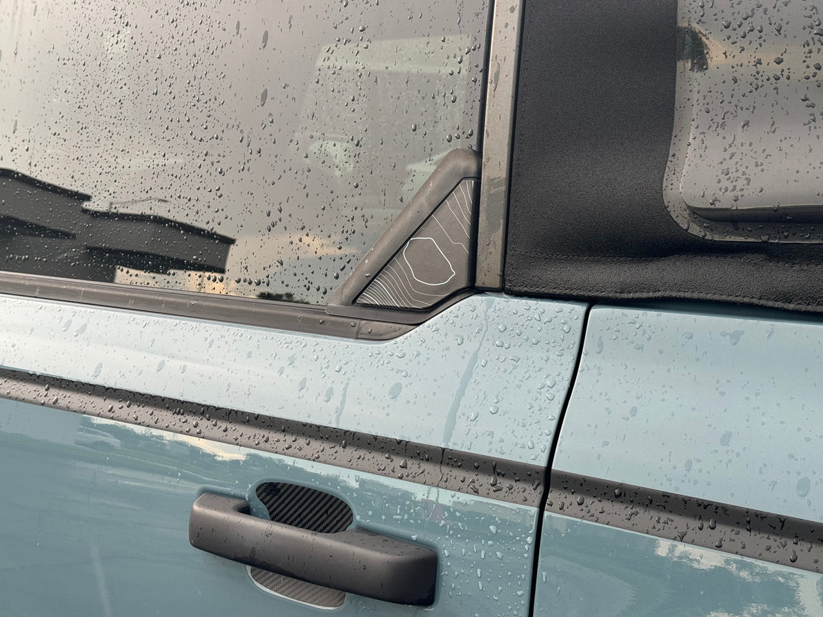 Topo Rear Window Triangle Overlay (Printed Series) - 2021+ Bronco 4 Do ...